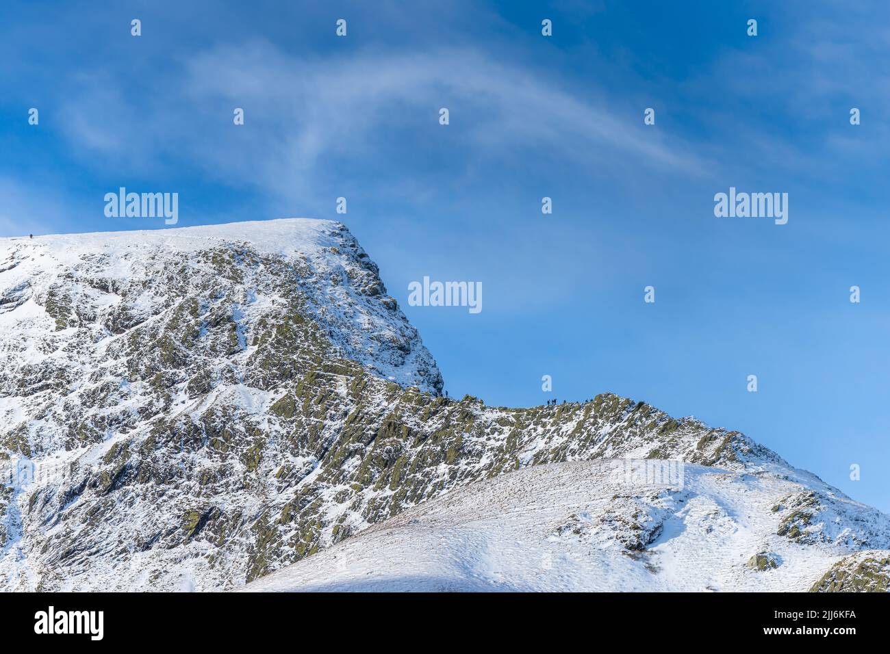 Sharp Edge on Blencathra in the English Lake District in mid-winter ...