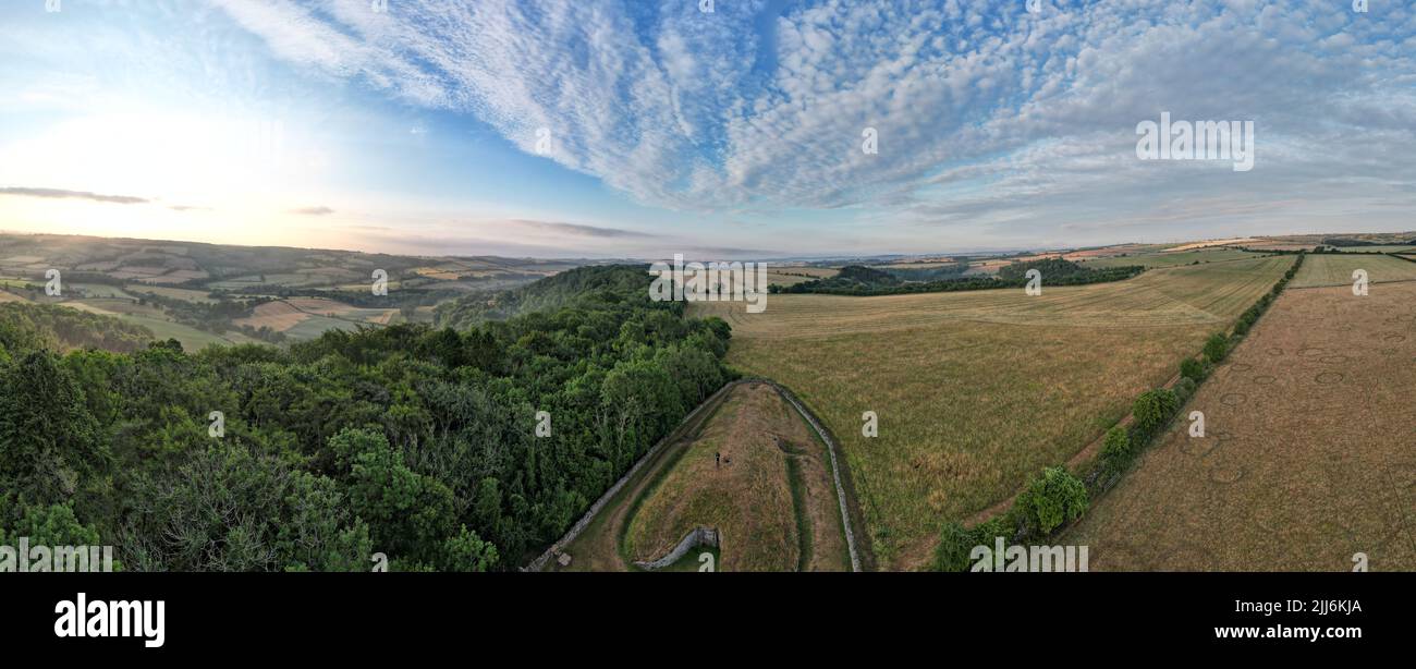 Belas Knap Neolithic Long Barrow Cotswold Severn Cairn Aerial Photo ...