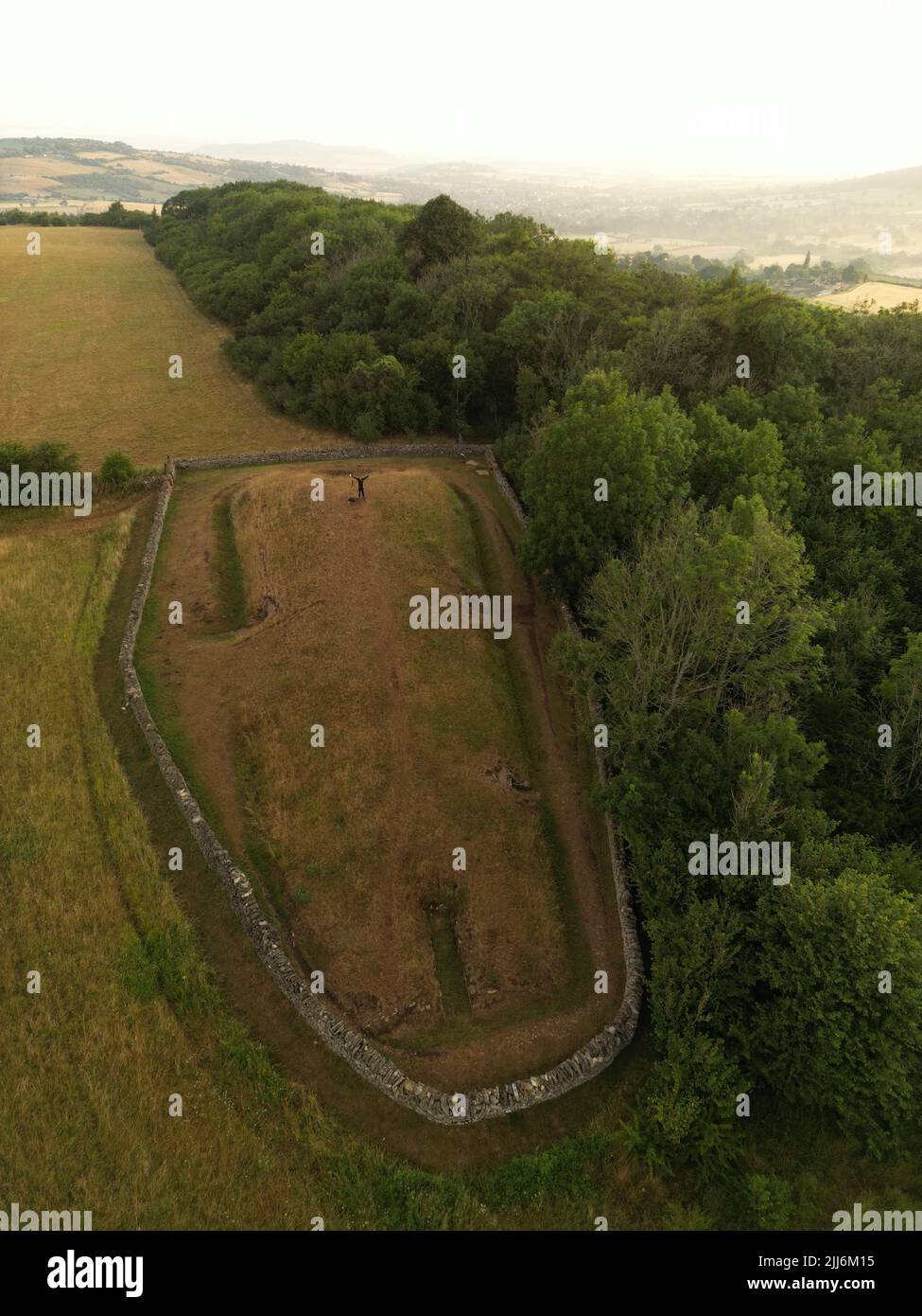 Belas Knap Neolithic Long Barrow Cotswold Severn Cairn Aerial Photo ...
