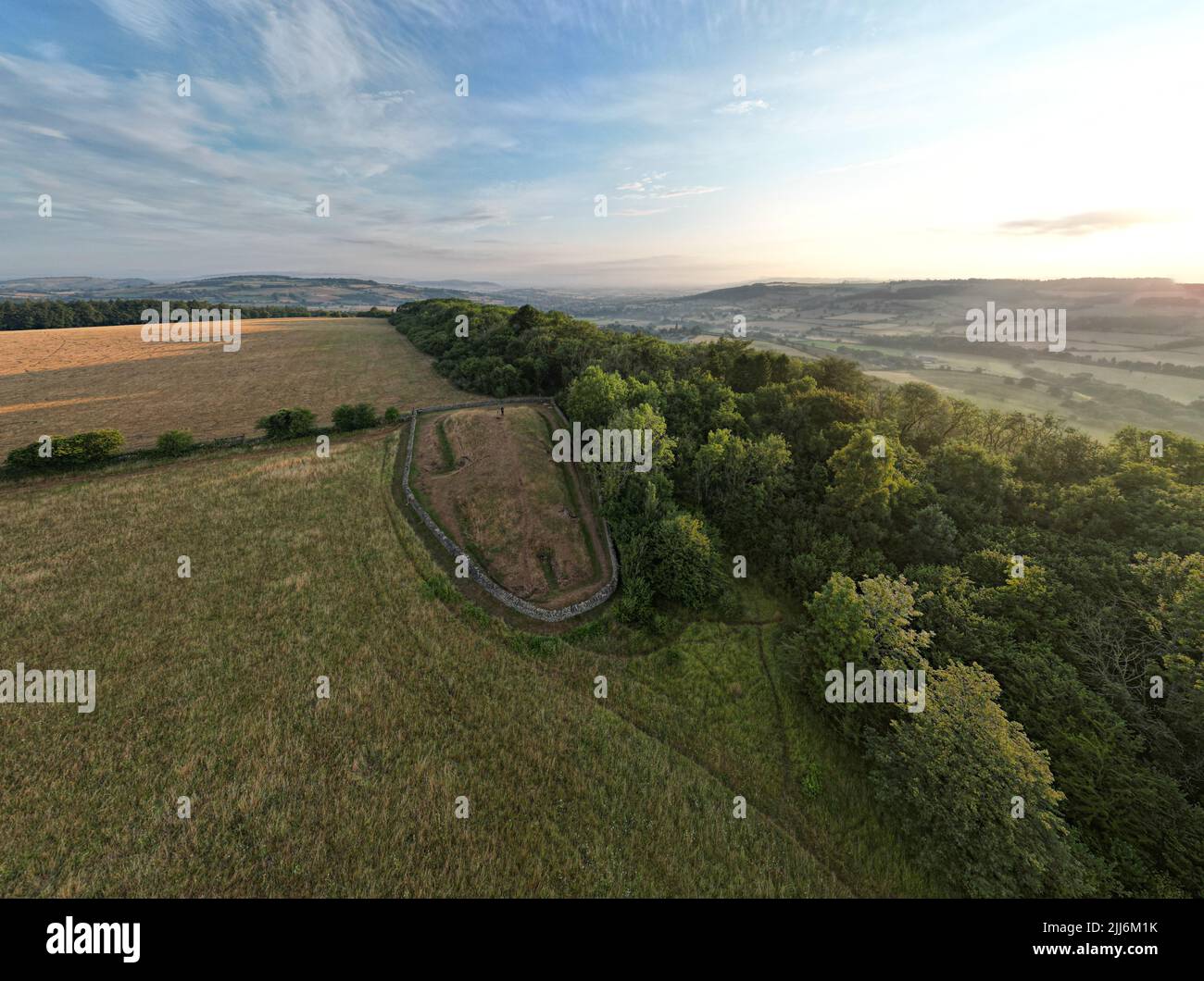 Belas Knap Neolithic Long Barrow Cotswold Severn Cairn Aerial Photo ...