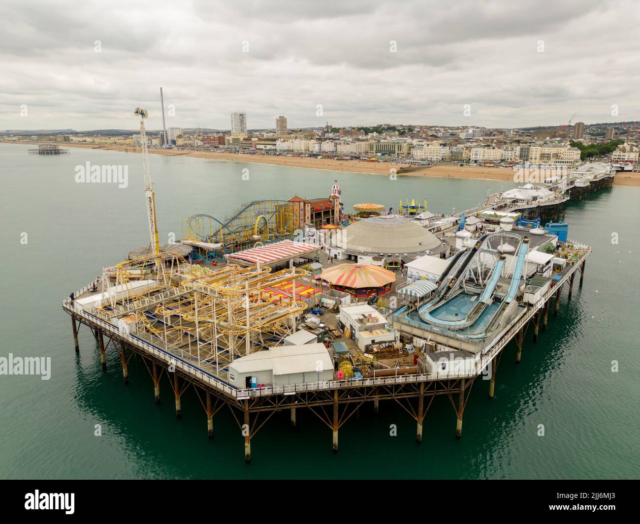 Aerial photo Brighton Palace Pier Summer 2022 Stock Photo - Alamy