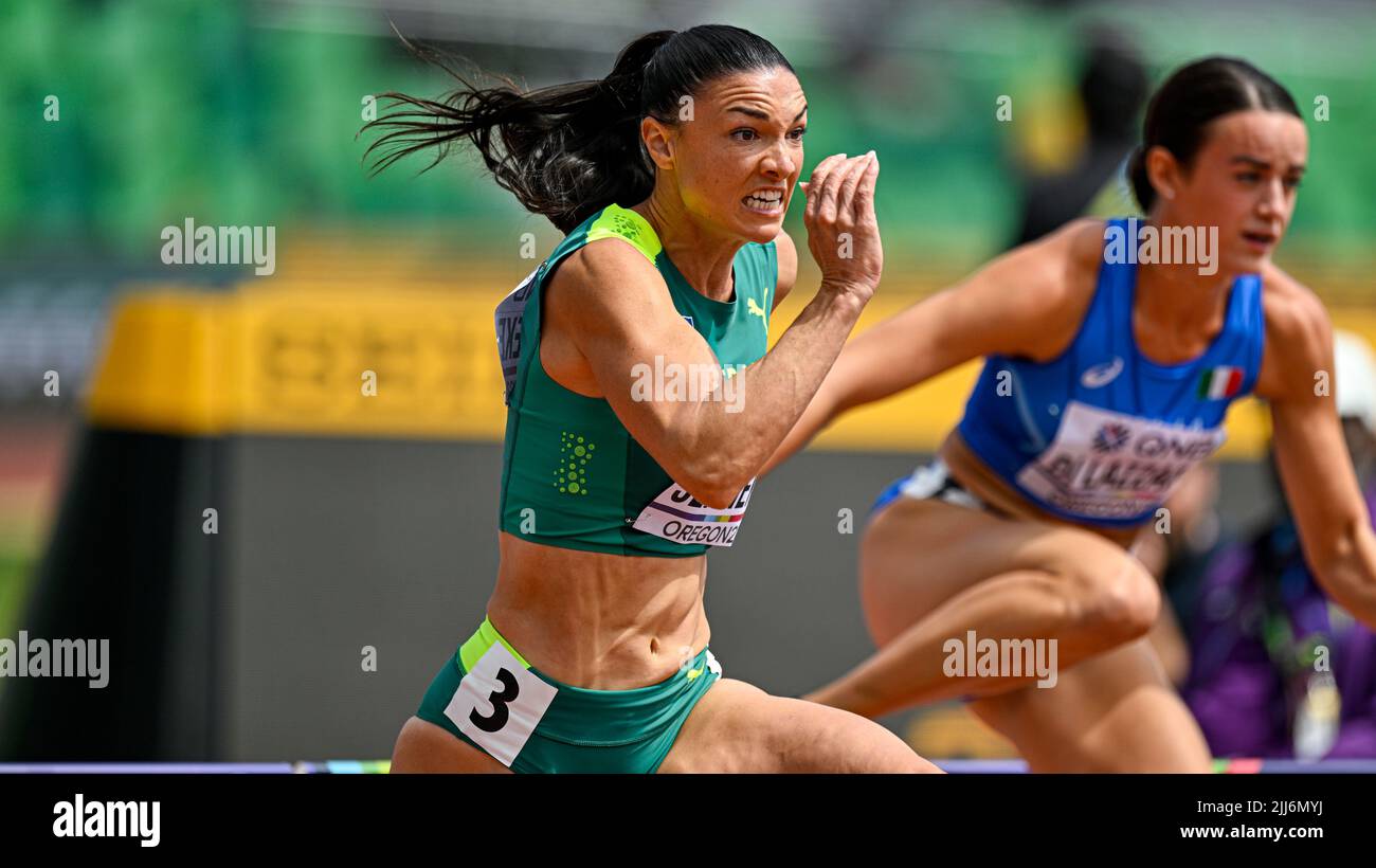 EUGENE, UNITED STATES - JULY 23: Michelle Jenneke of Australia ...