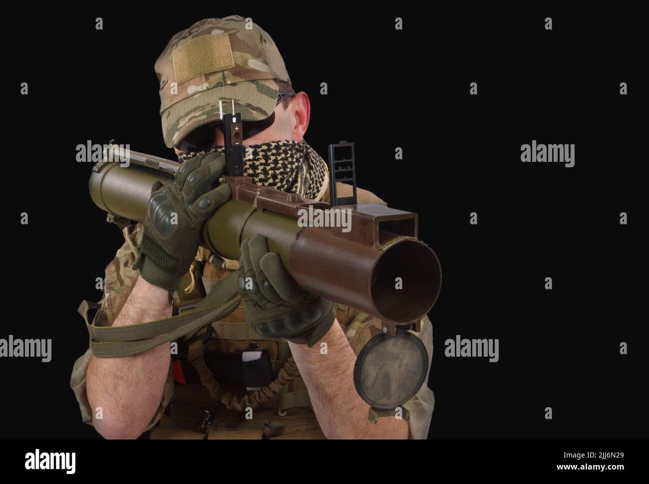 Private Military Contractor firing RPG (rocket propelled grenade ...