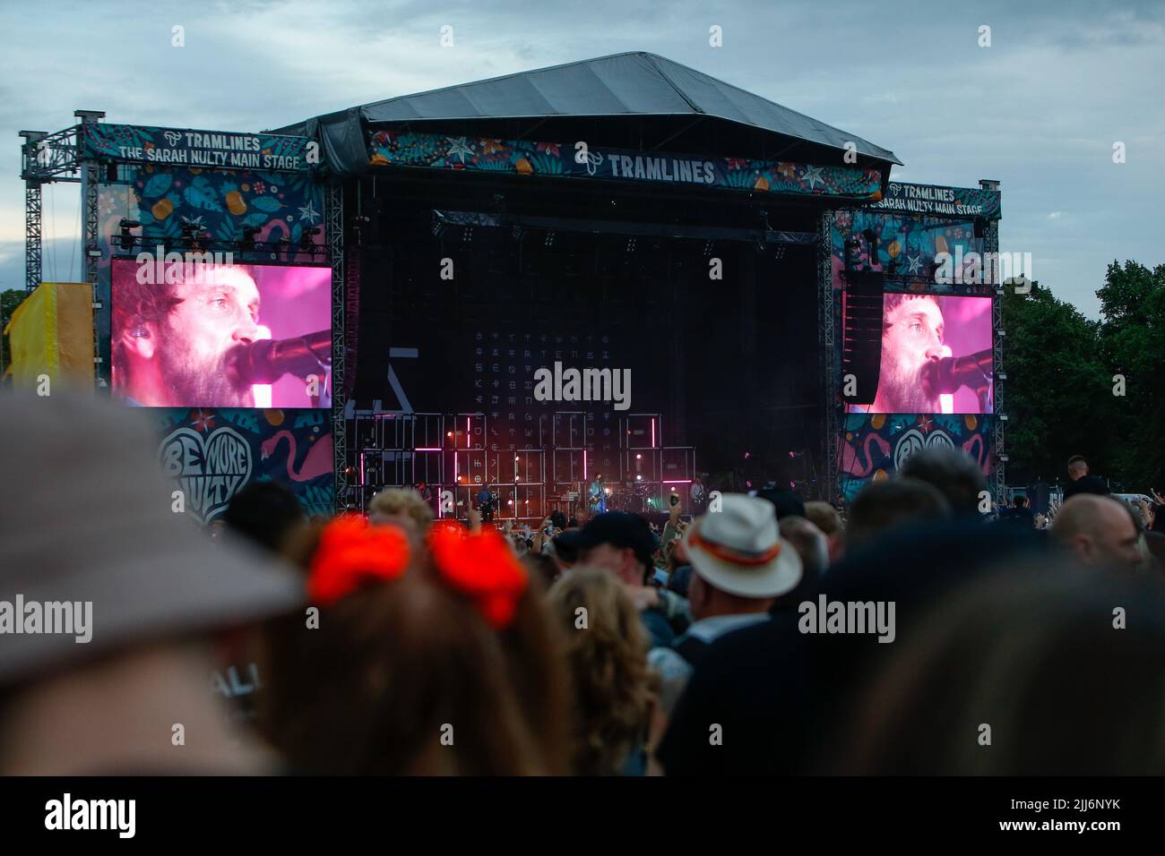 Kasabian play the main stage at Tramlines festival Stock Photo - Alamy