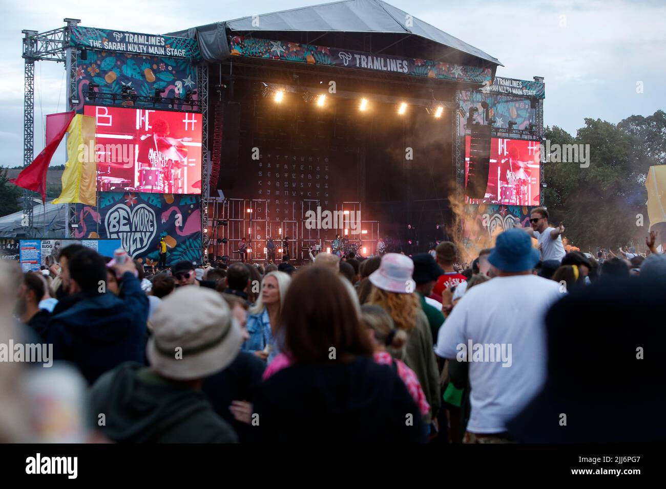 Kasabian play the main stage at Tramlines festival Stock Photo - Alamy