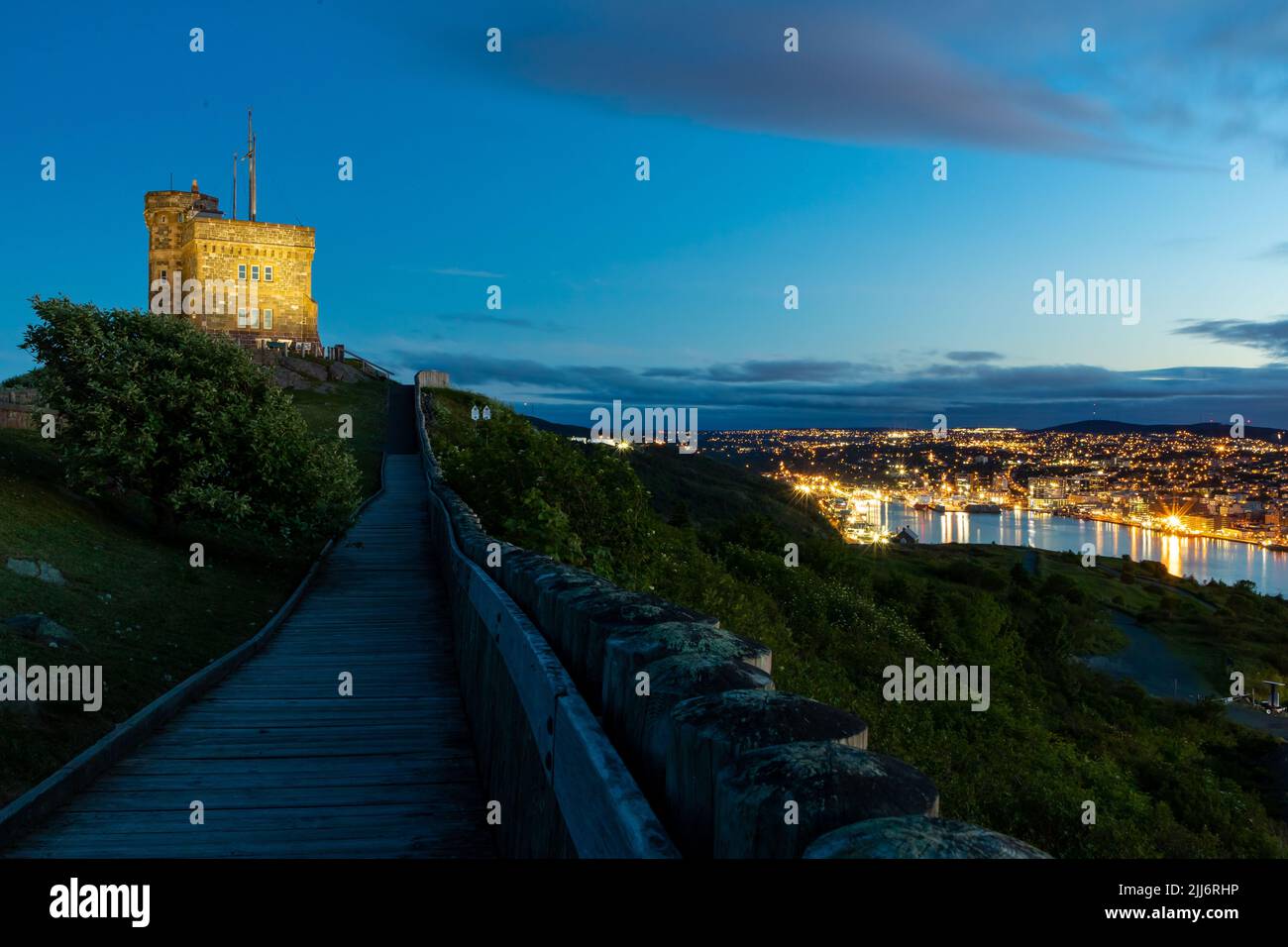 A night view of Newfoundland city in Canada Stock Photo - Alamy