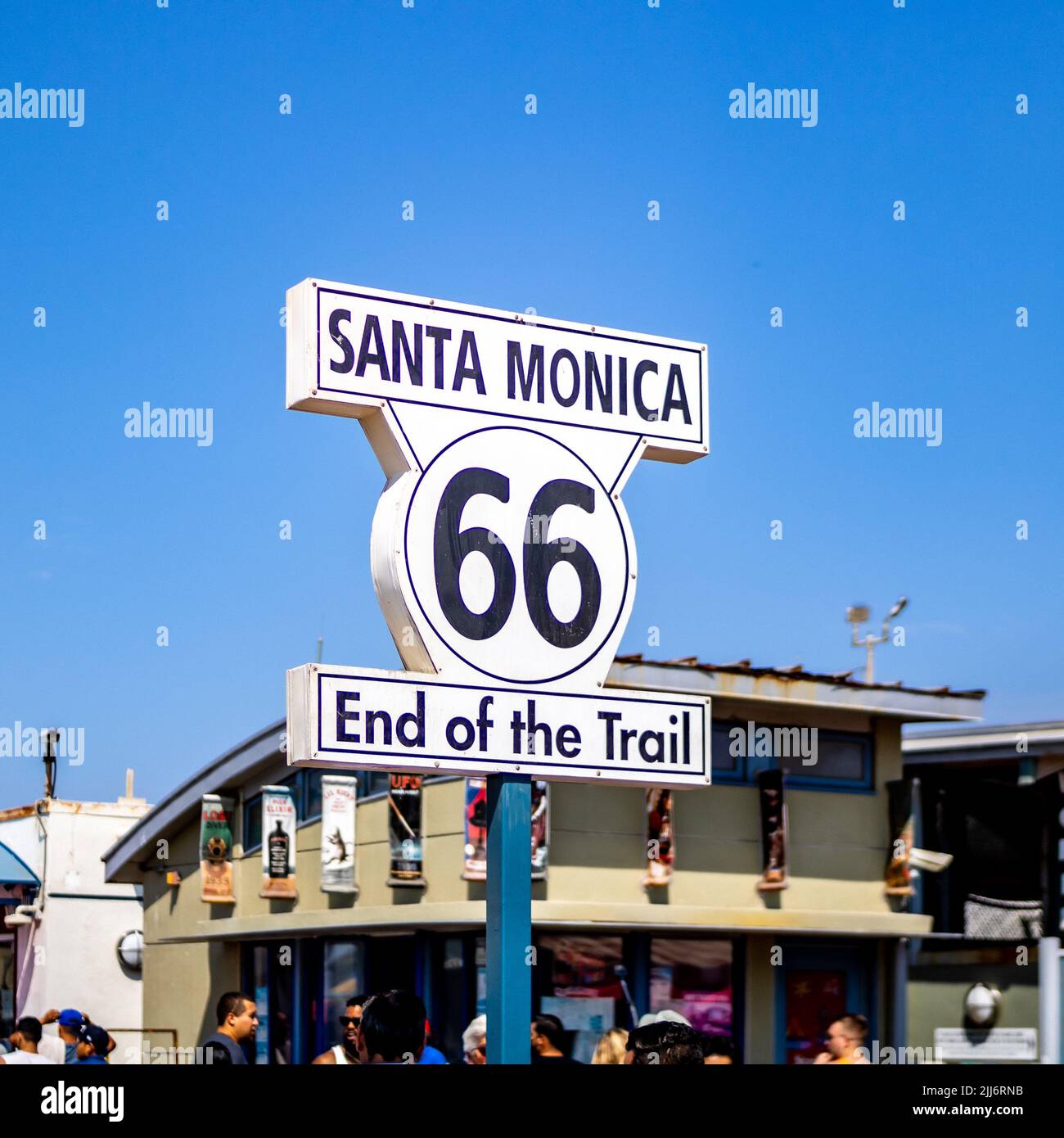 The Route 66 End of the Trail in Santa Monica Stock Photo - Alamy