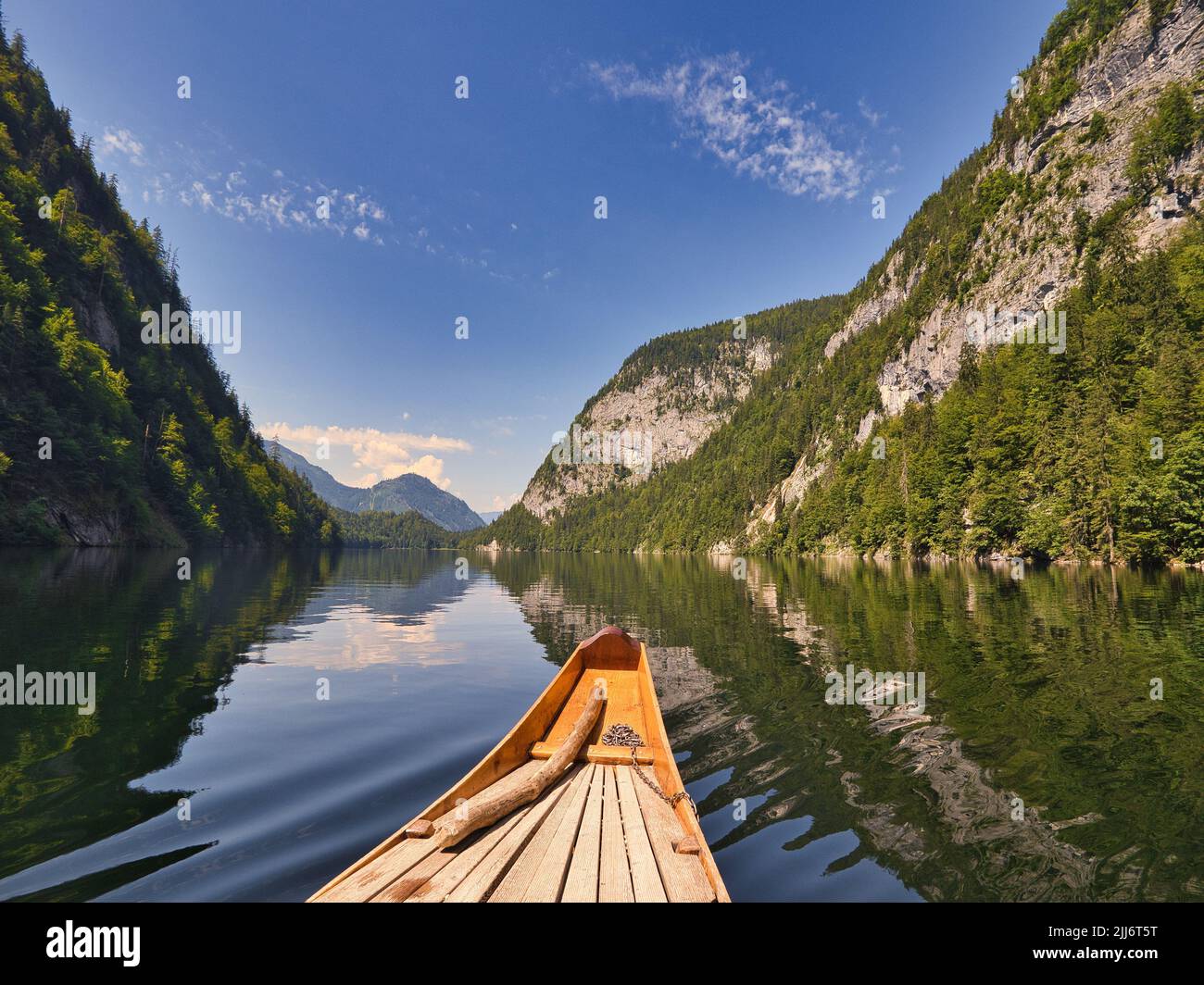 A beautiful shot at the Toplitzsee in the Ausseer Land in the Styrian ...