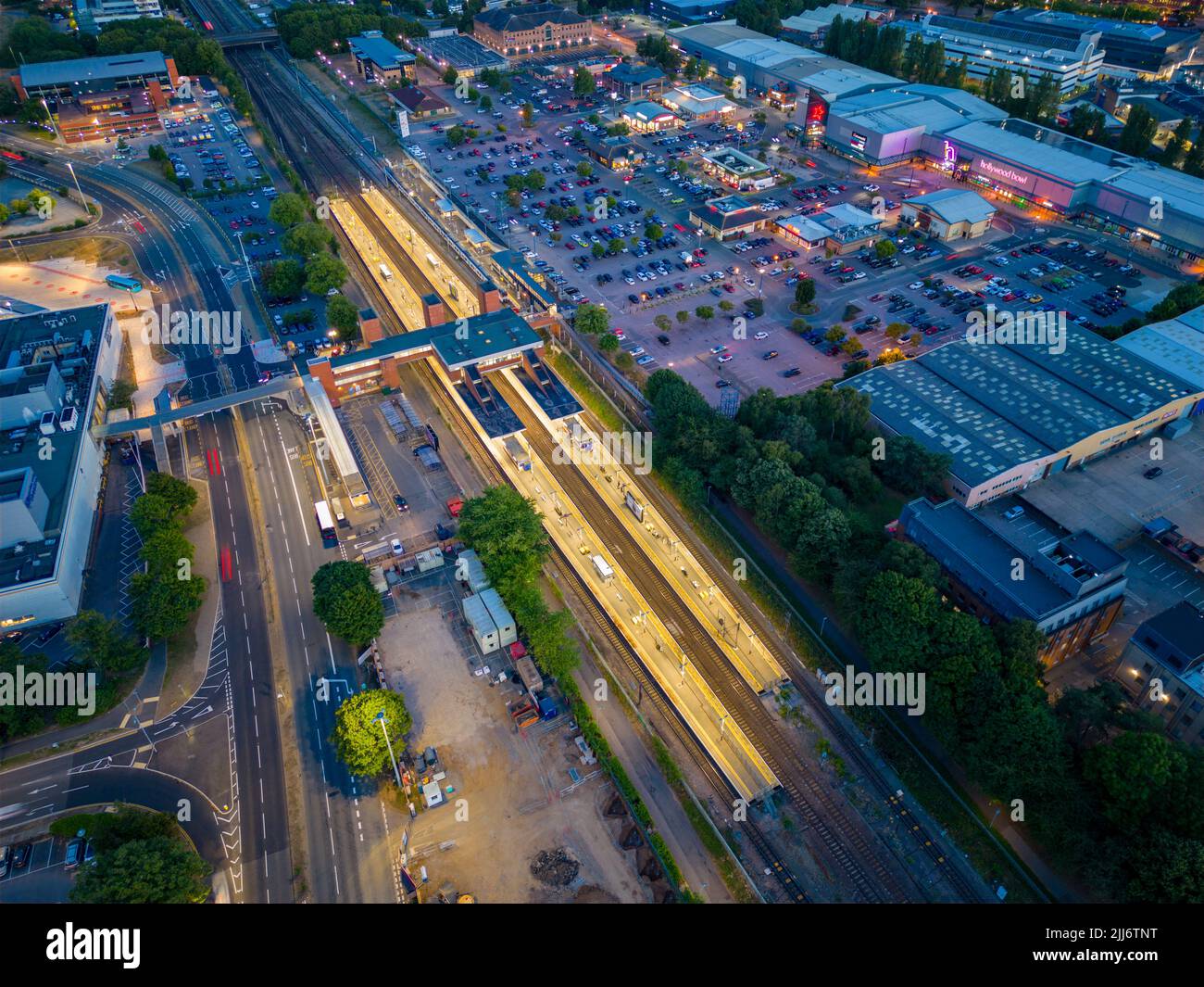Train depot at Stevenage UK Stock Photo - Alamy