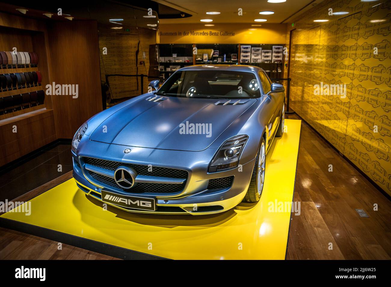 A classic Mercedes Benz car in the museum in Paris, France Stock Photo ...