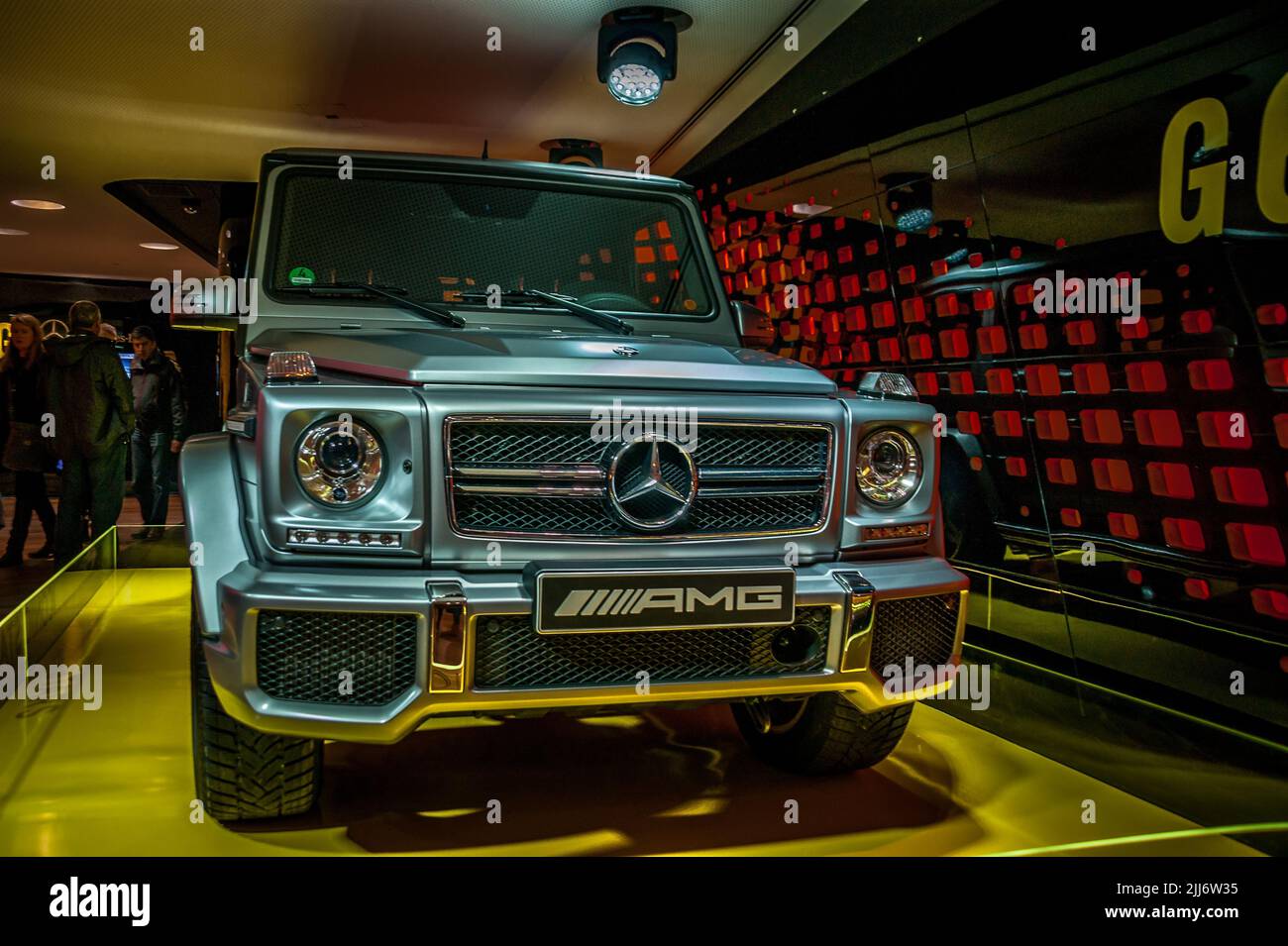 A classic Mercedes Benz car in the museum in Paris, France Stock Photo ...