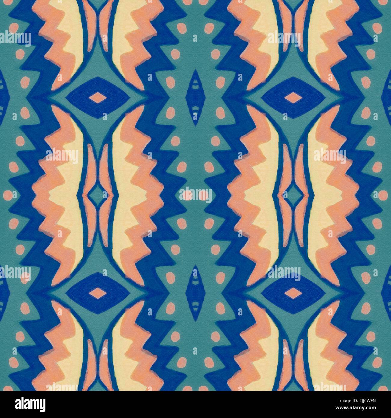 Seamless peruvian pattern. Hand drawn aztec illustration Stock Photo ...