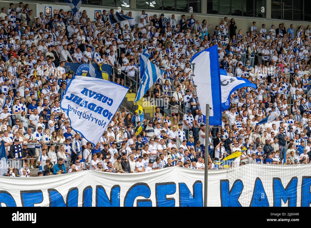 Crowd blue white stadium football hi-res stock photography and images ...