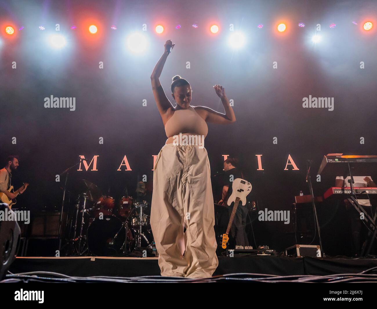 Henham Park, Suffolk, UK. 23rd July, 2022. Mahalia plays the BBC sounds ...