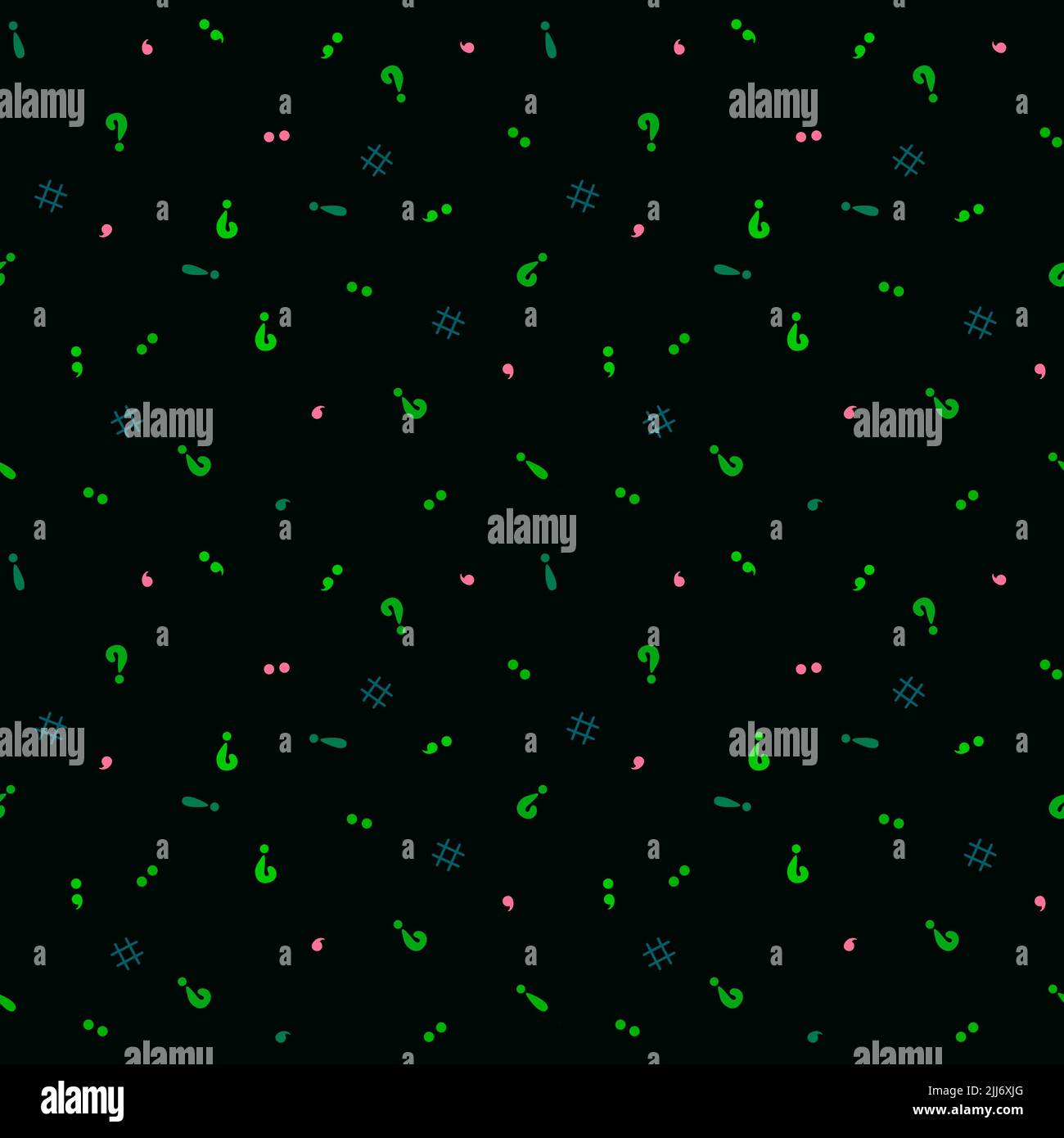 Punctuation marks seamless school pattern for kids and students for ...
