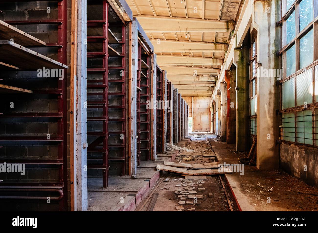 Old abandoned ruined brick factory Stock Photo - Alamy