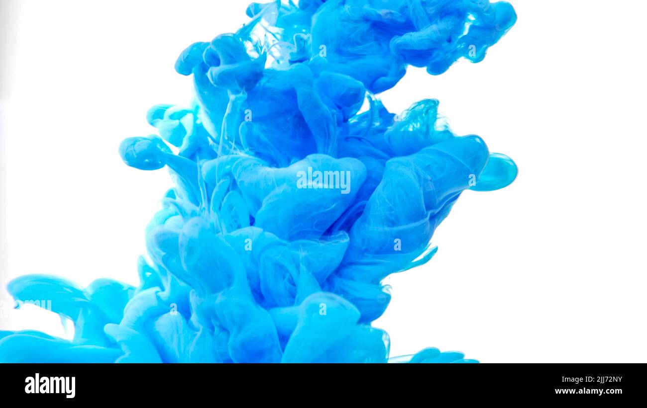 an Ink drop in water isolated on white background Stock Photo - Alamy