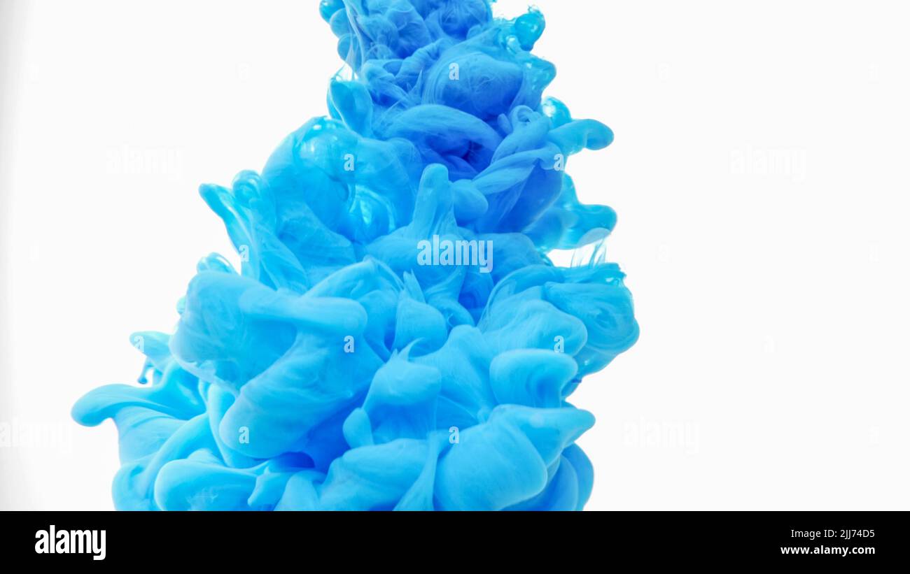 an Ink drop in water isolated on white background Stock Photo - Alamy