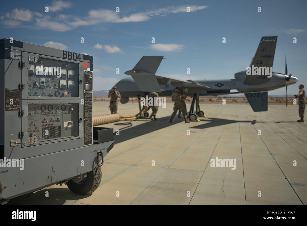 A U.S. Air Force MQ-9 Reaper with the 163rd Attack Wing, California Air ...