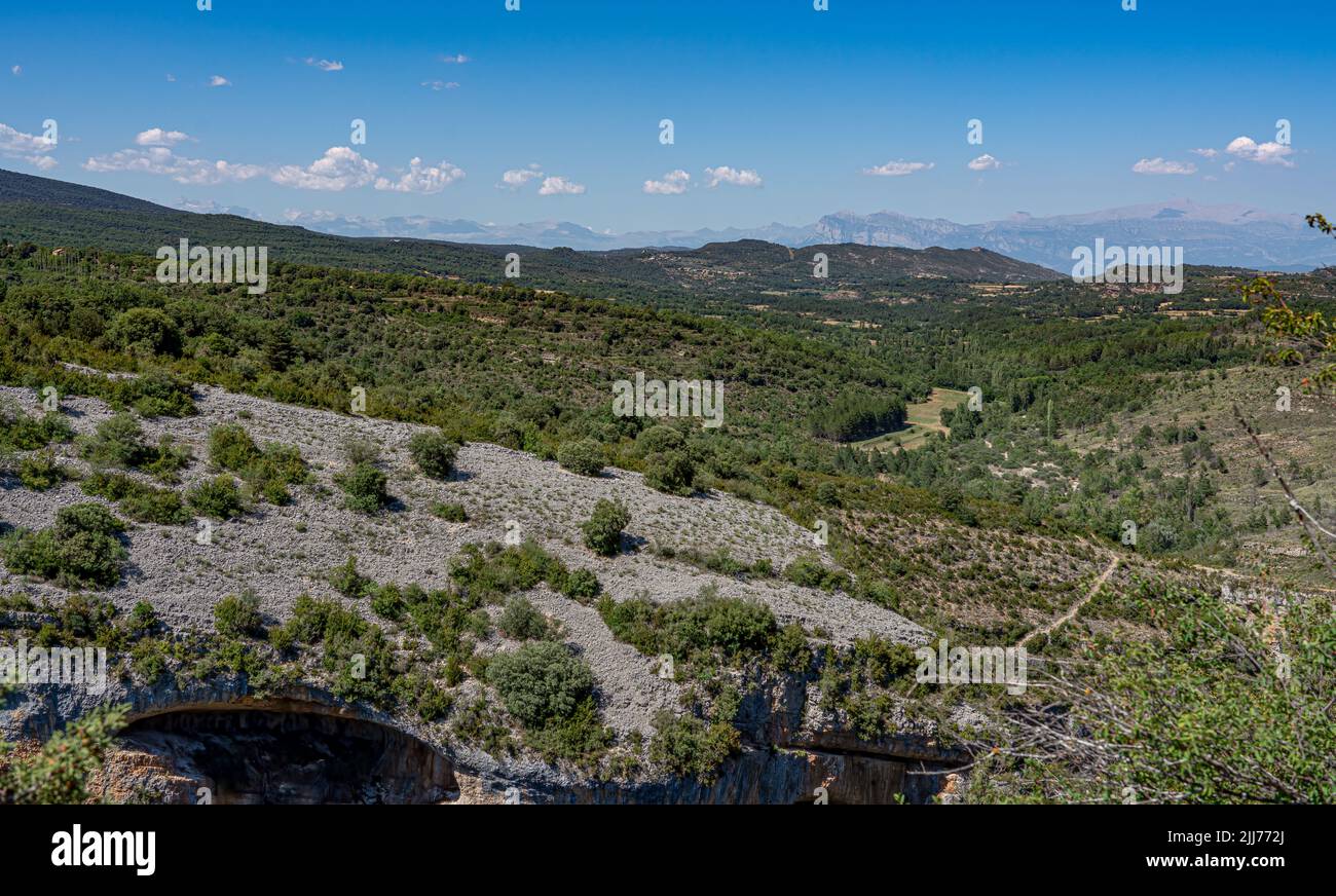magnificent view over the Parque natural de la Sierra y los Cañones de ...