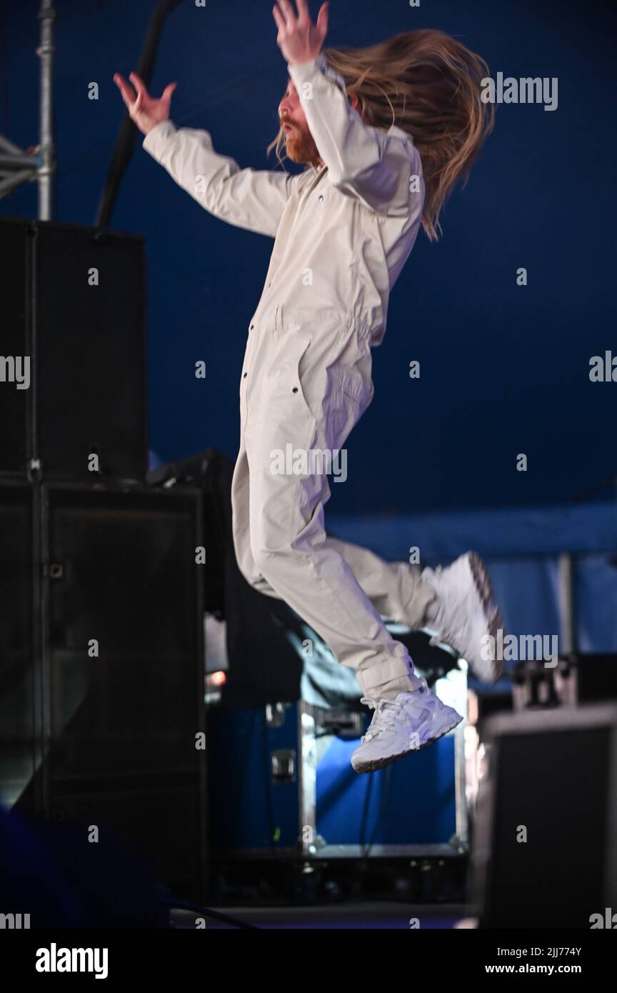 July 23, 2022, Sheffield, South Yorkshire, U.K: Sam Ryder Performing at ...