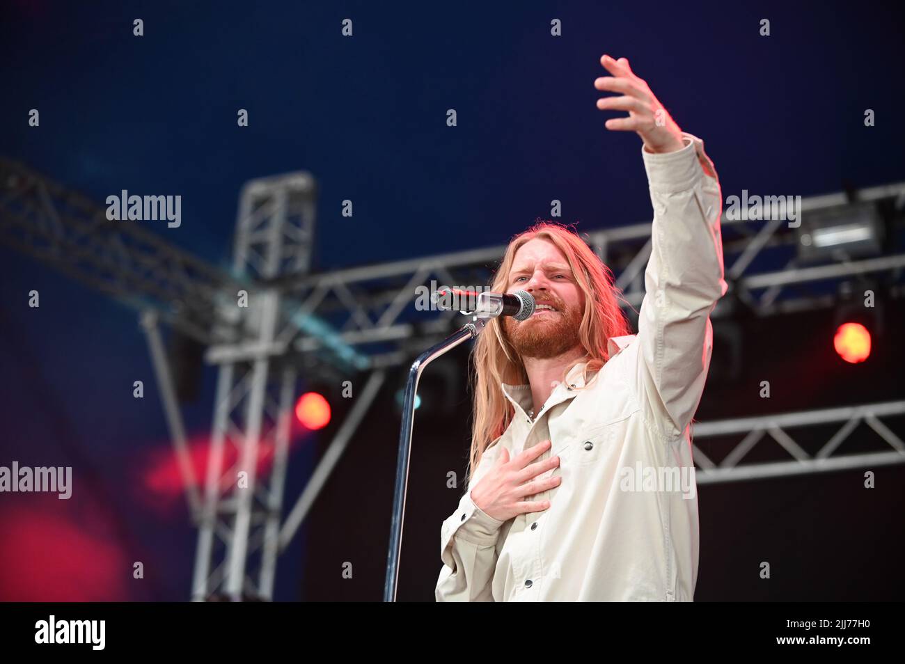 July 23, 2022, Sheffield, South Yorkshire, U.K: Sam Ryder Performing at ...