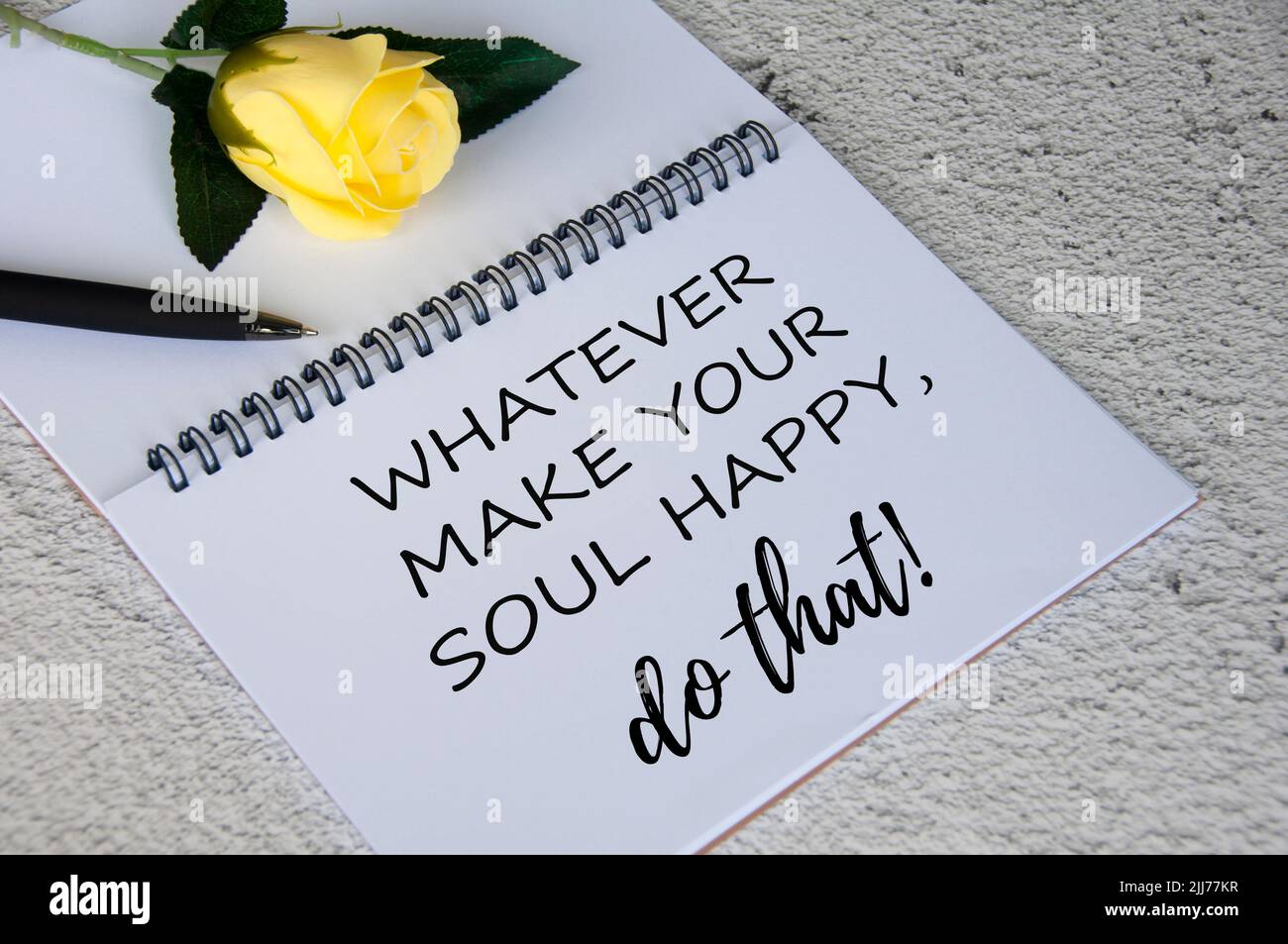 Life inspirational quote text on notepad - Whatever make your soul ...