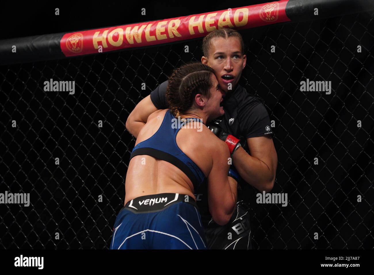 LONDON, UK - JULY 23: (L-R) Victoria Leonardo battles Mandy Böhm in ...
