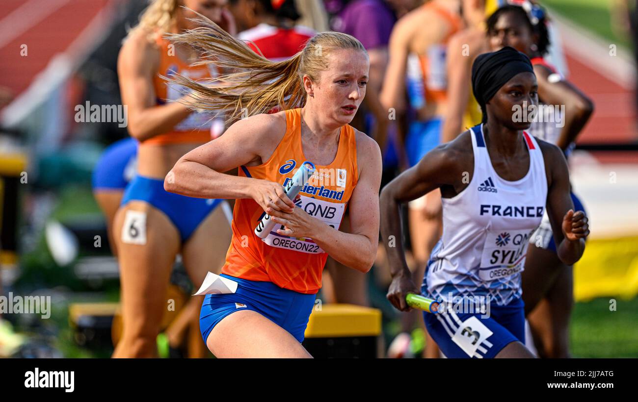 EUGENE, UNITED STATES - JULY 23: Cathelijn Peeters of The Netherlands ...