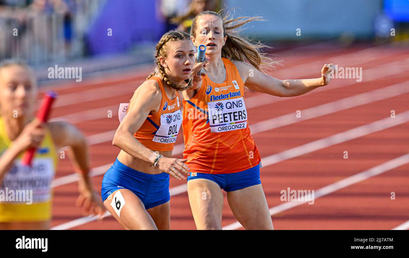 EUGENE, UNITED STATES - JULY 23: Cathelijn Peeters of The Netherlands ...