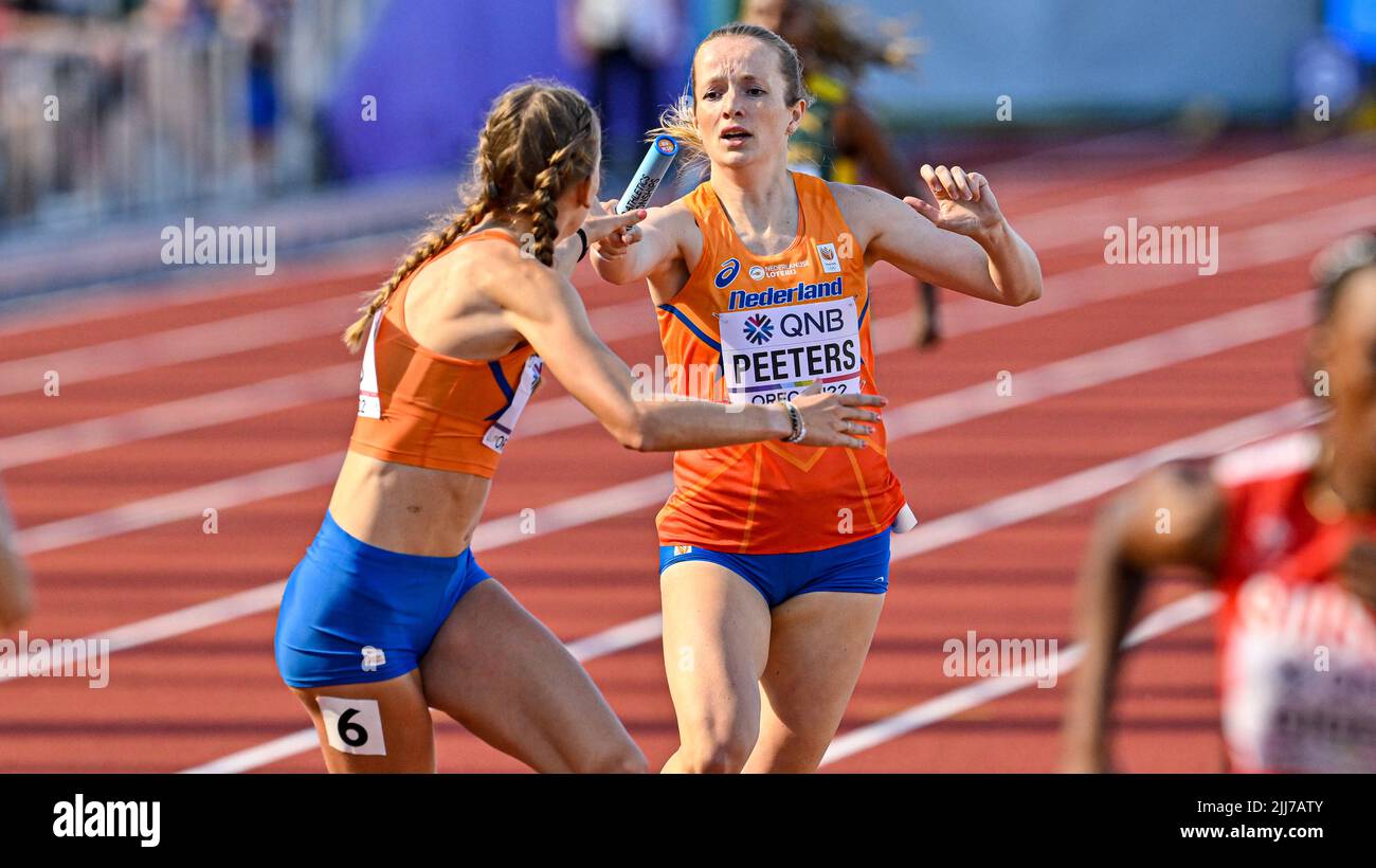 EUGENE, UNITED STATES - JULY 23: Cathelijn Peeters of The Netherlands ...