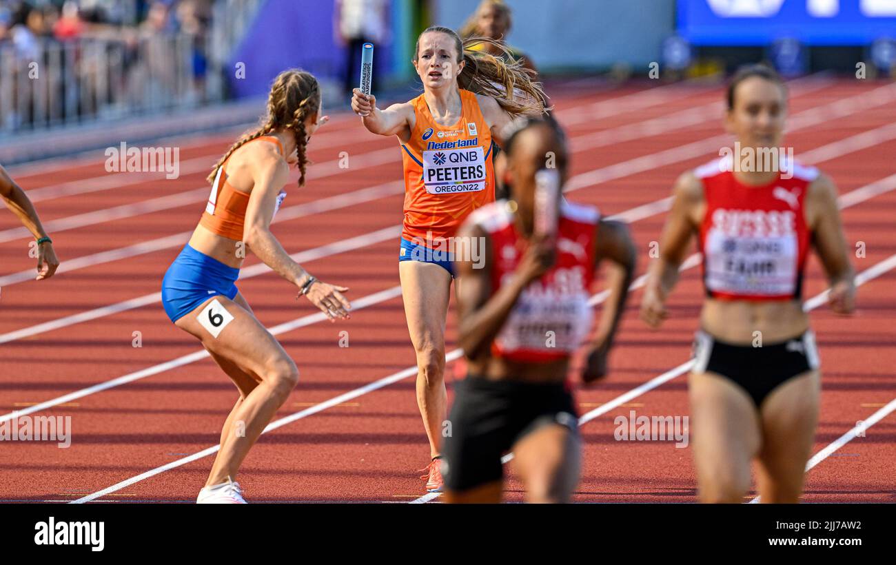 EUGENE, UNITED STATES - JULY 23: Cathelijn Peeters of The Netherlands ...