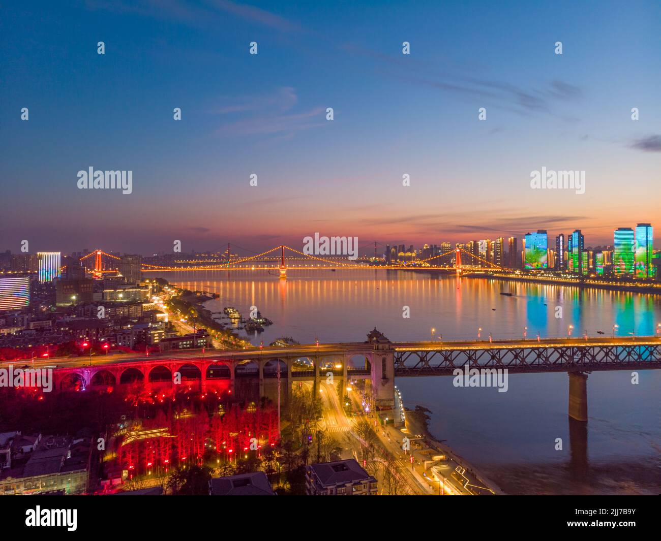 Wuhan city skyline scenery in Wuahn, Hubei, China Stock Photo - Alamy