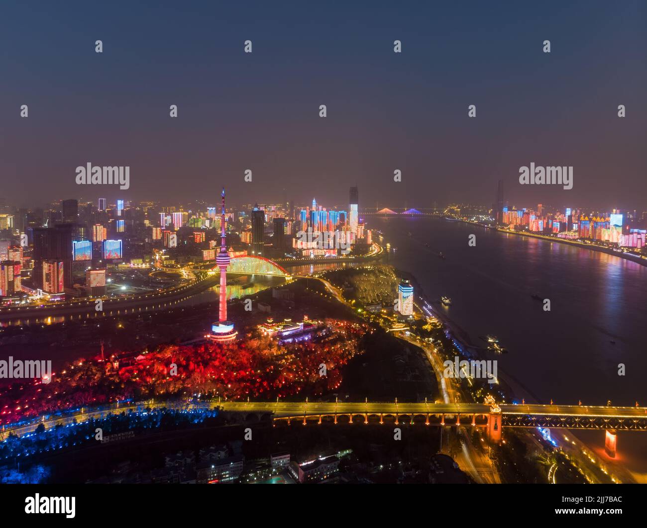 Wuhan city skyline scenery in Wuahn, Hubei, China Stock Photo - Alamy