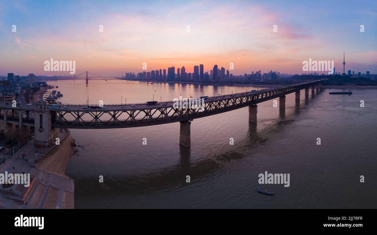 Wuhan city skyline scenery in Wuahn, Hubei, China Stock Photo - Alamy