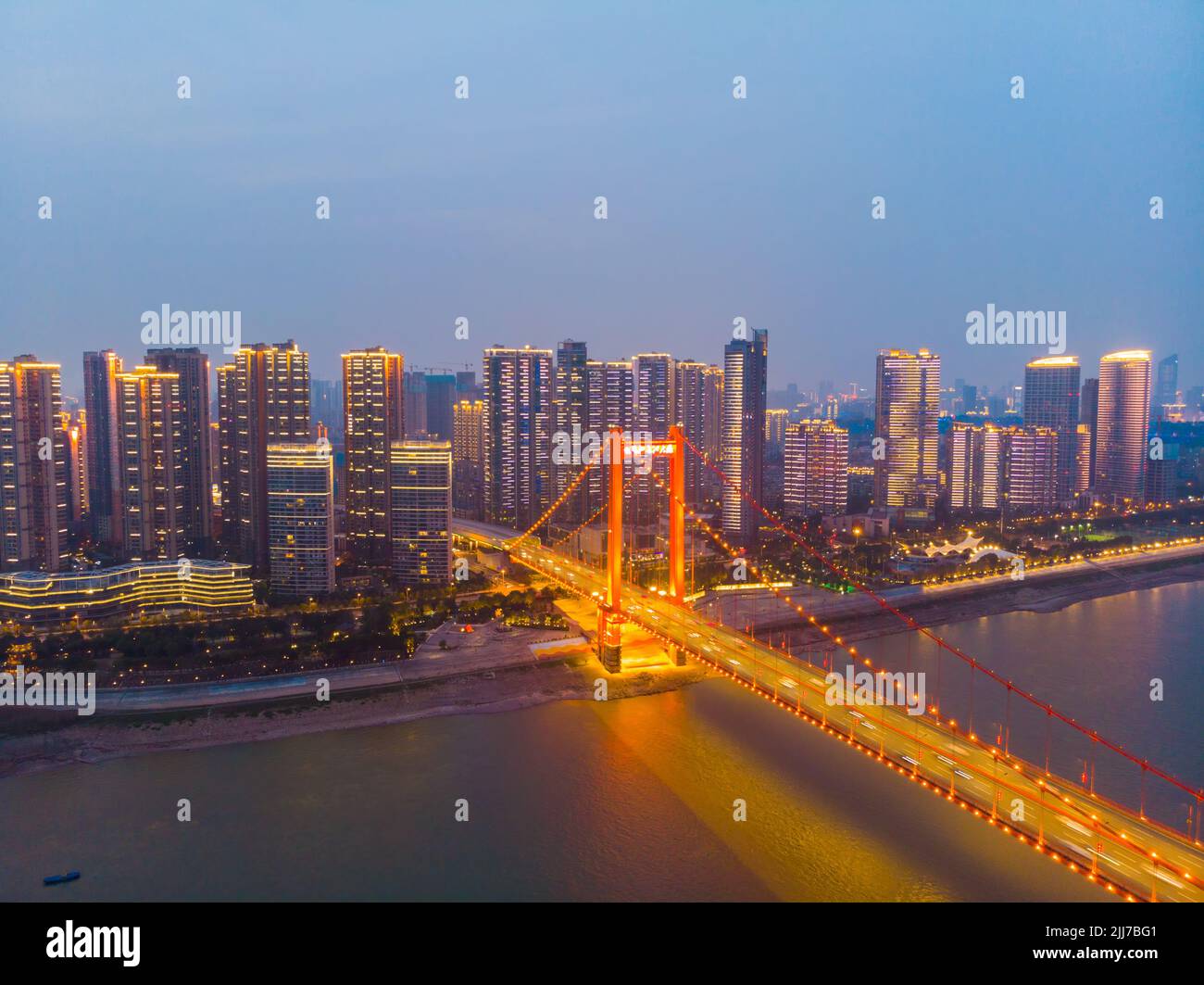 Wuhan city skyline scenery in Wuahn, Hubei, China Stock Photo - Alamy