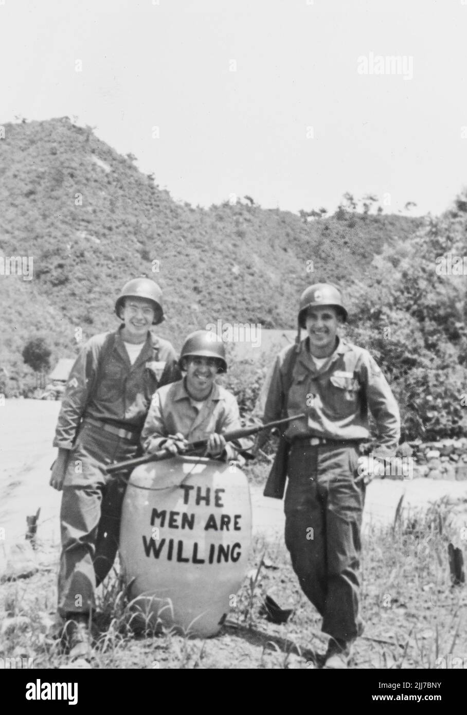 United States Army Troups during the Korean War - Circa 1952. Posing in ...