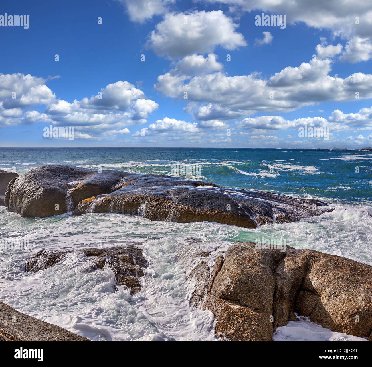 Sea waves washing big stones hi-res stock photography and images - Alamy