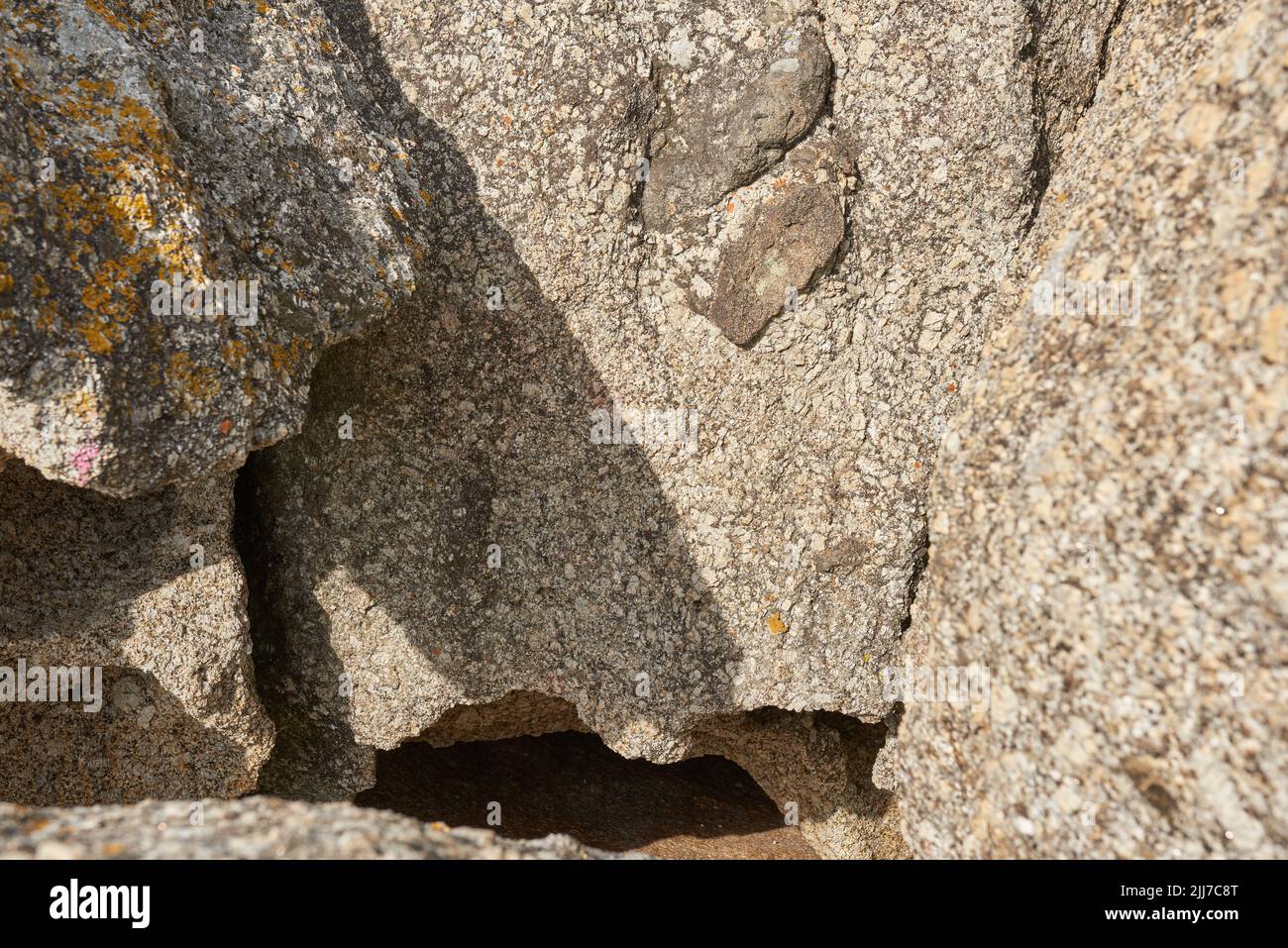 Small crevice or gully formed by the erosion of sea water. Large ...