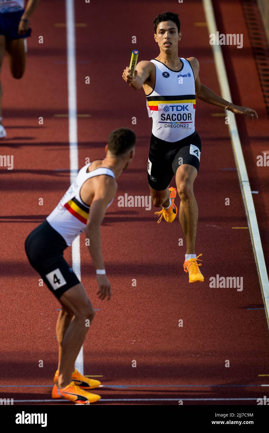 Belgian Kevin Borlee and Belgian Jonathan Sacoor pictured in action ...