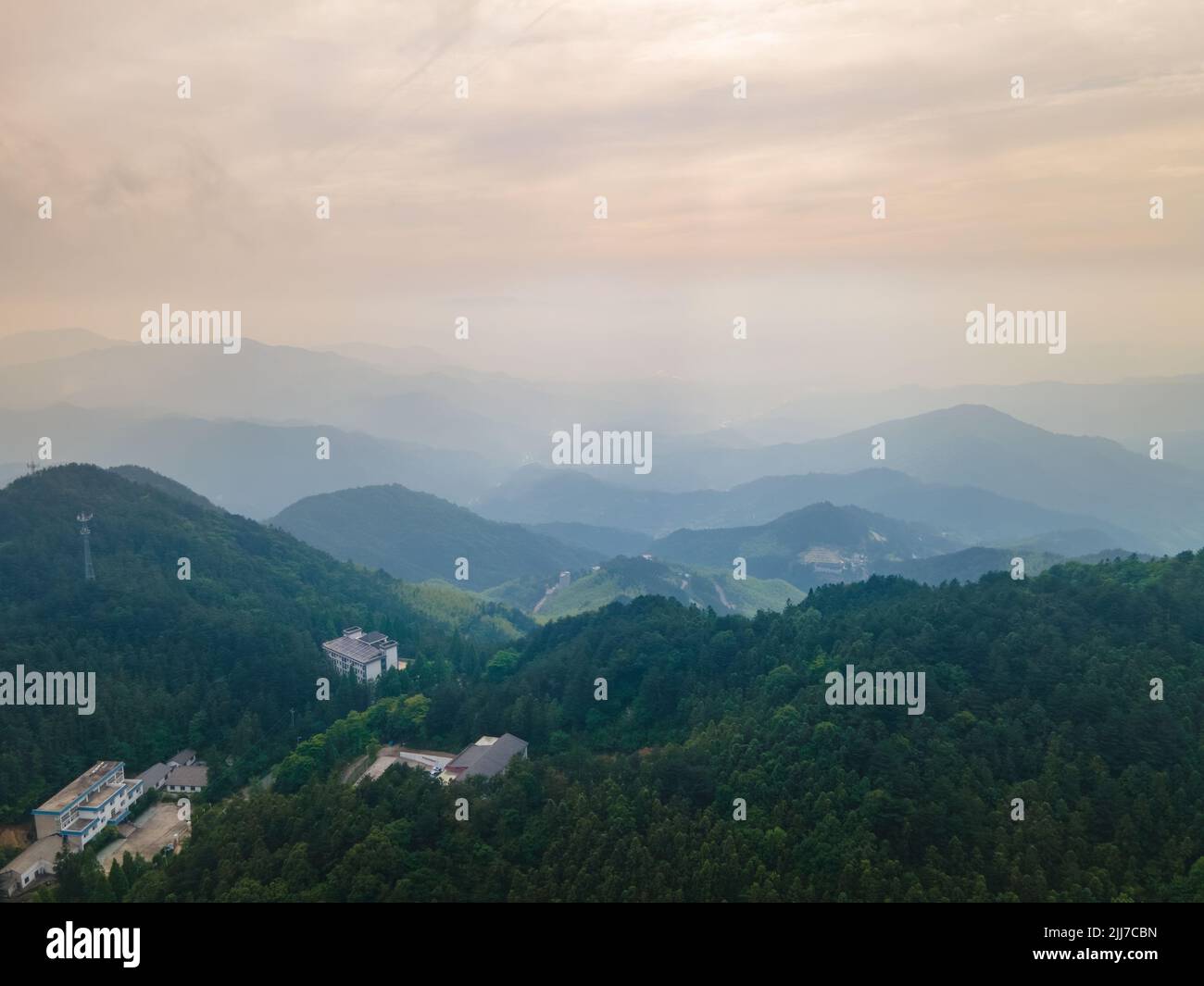 Early summer scenery of Dabie Mountain Bodao Peak Scenic Area in Luotian, Huanggang, Hubei ...