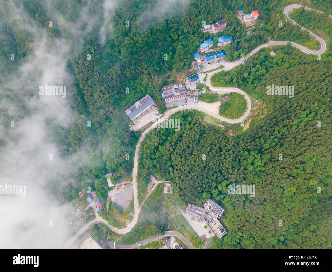 Early summer scenery of Dabie Mountain Bodao Peak Scenic Area in Luotian, Huanggang, Hubei ...