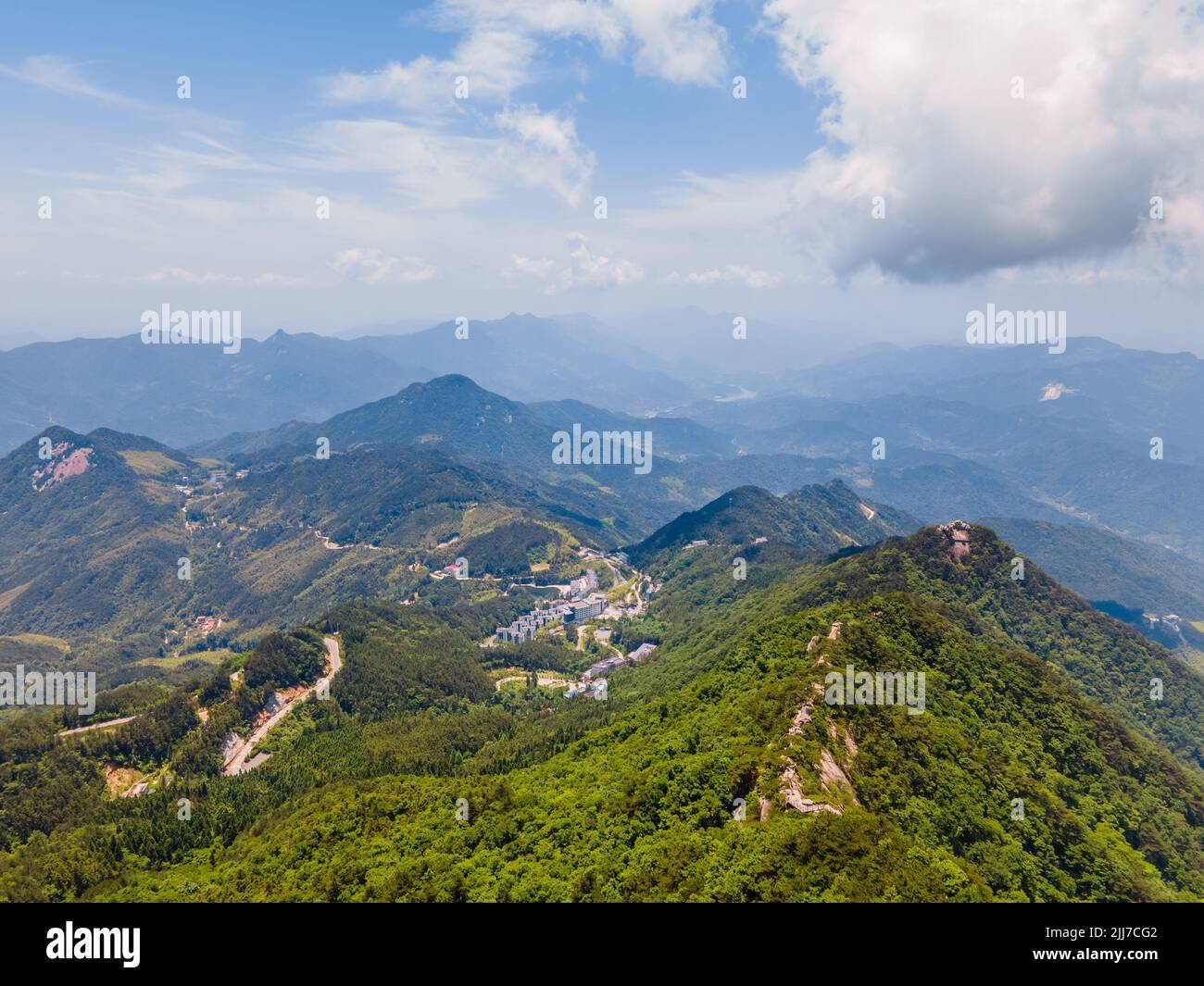 Early summer scenery of Dabie Mountain Bodao Peak Scenic Area in Luotian, Huanggang, Hubei ...