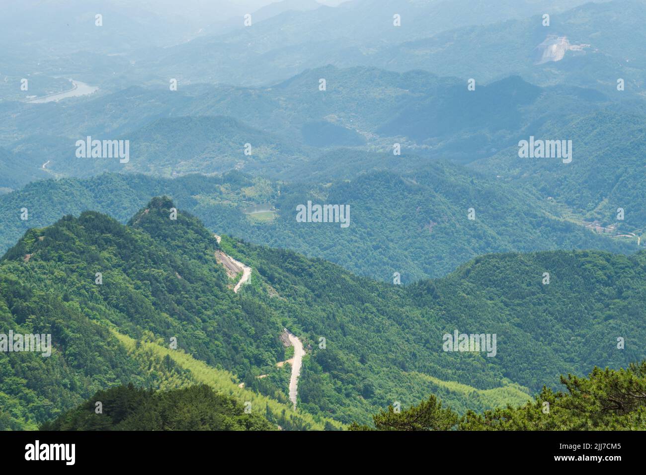 Early summer scenery of Dabie Mountain Bodao Peak Scenic Area in Luotian, Huanggang, Hubei ...