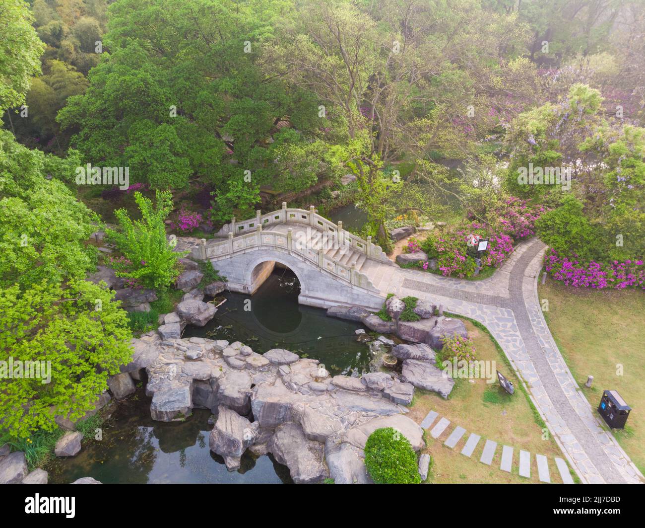 Early spring scenery of Moshan Rhododendron Garden in East Lake, Wuhan ...