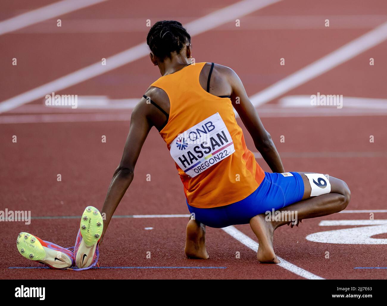 EUGENE - Sifan Hassan in action during the ninth day 5000m final of the ...