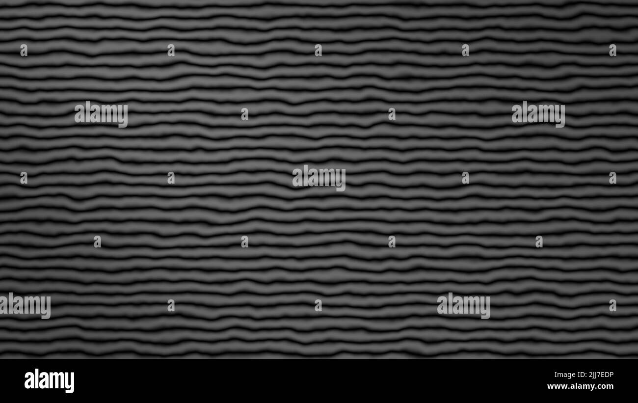 3D rendering. Black background with irregular gray lines. White ...