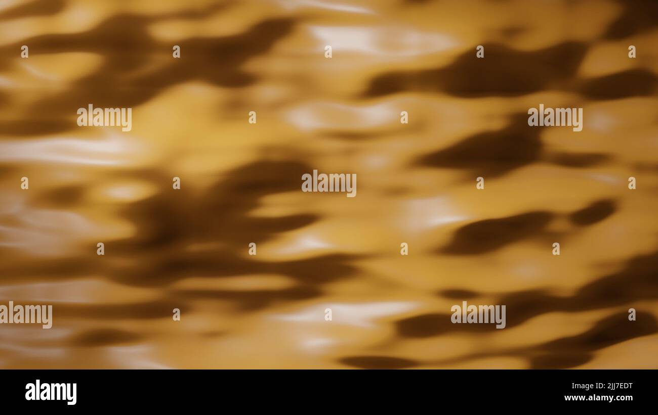 3D rendering. Irregular texture of brown liquid. Brown water with ...