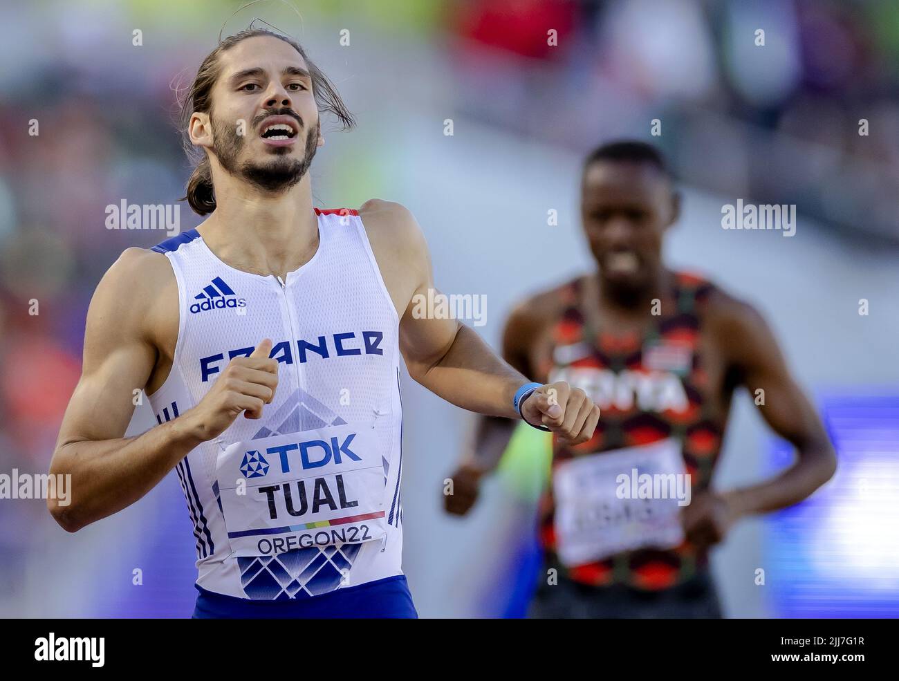 EUGENE - Gabriel Tual (FRA) in action during the ninth day 800 meters ...