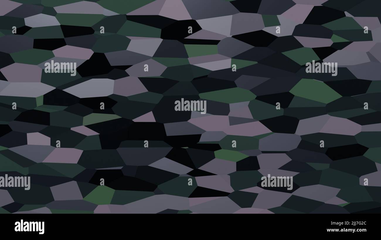 3D rendering. Minimalist background with black shades and hexagonal ...